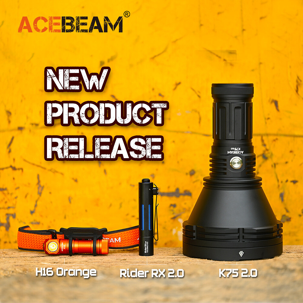 New Release: ACEBEAM High Performance Flashlight Rider RX 2.0 / H16-Orange / K75 2.0 - LED ...
