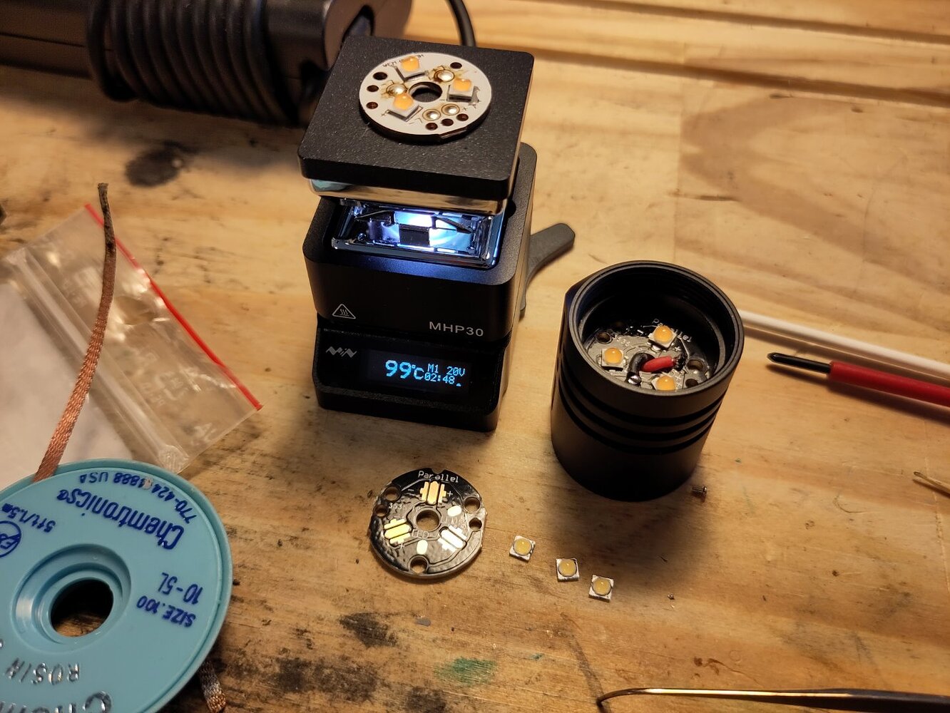 How to reflow solder an LED emitter on a PCB or MCPCB. - #267 by ...