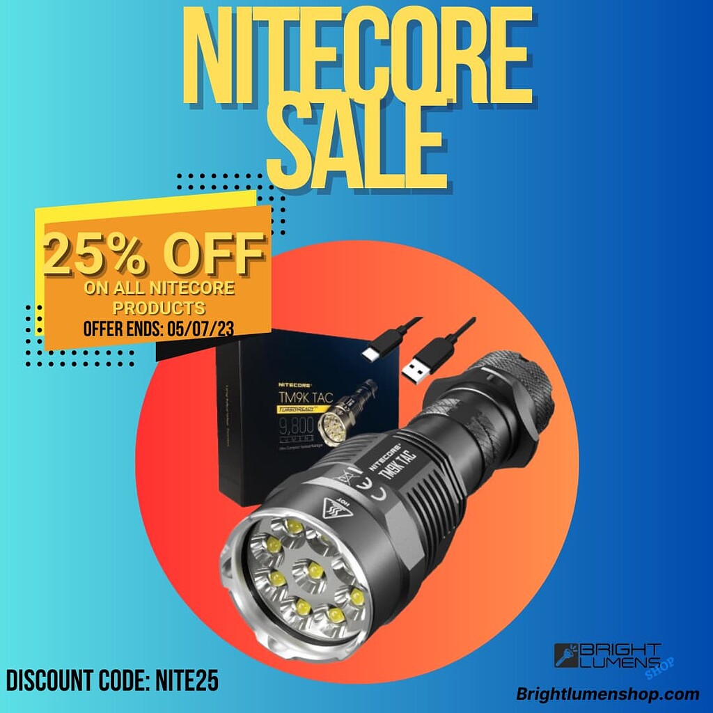 All Nitecore Products are 25% - Ships from U.S. - Free Shipping on U.S ...