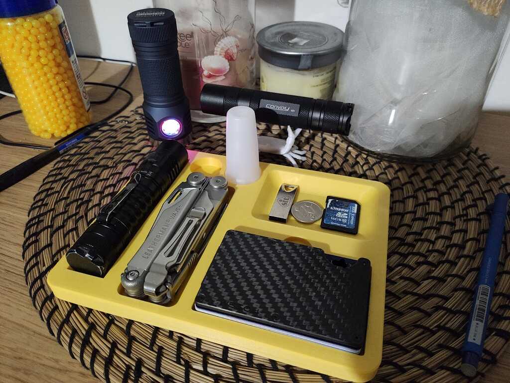3D printed EDC tray - EDC Gear for Flashlight Carriers ...