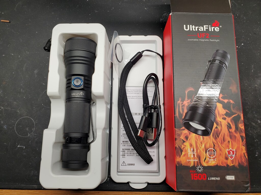 UltraFire UF2 Review - 21700 Flashlights - BudgetLightForum.com