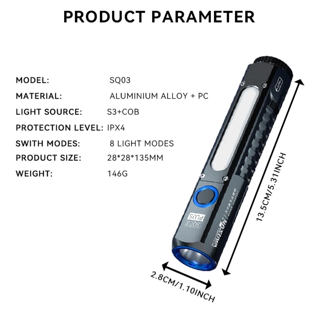 Warsun SQ03 Plus - Short Review - 21700 Flashlights - BudgetLightForum.com