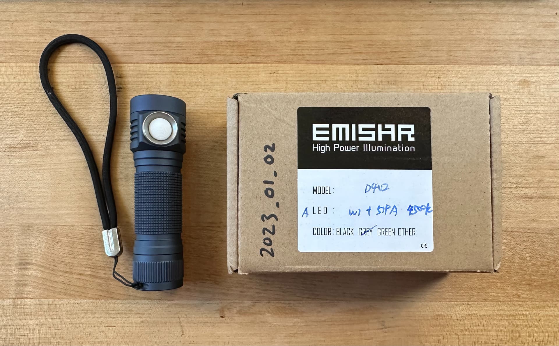 EMISAR D4V2 2-channel (W1, 519A 4500k) - Gray/amber (incl both bezels ...