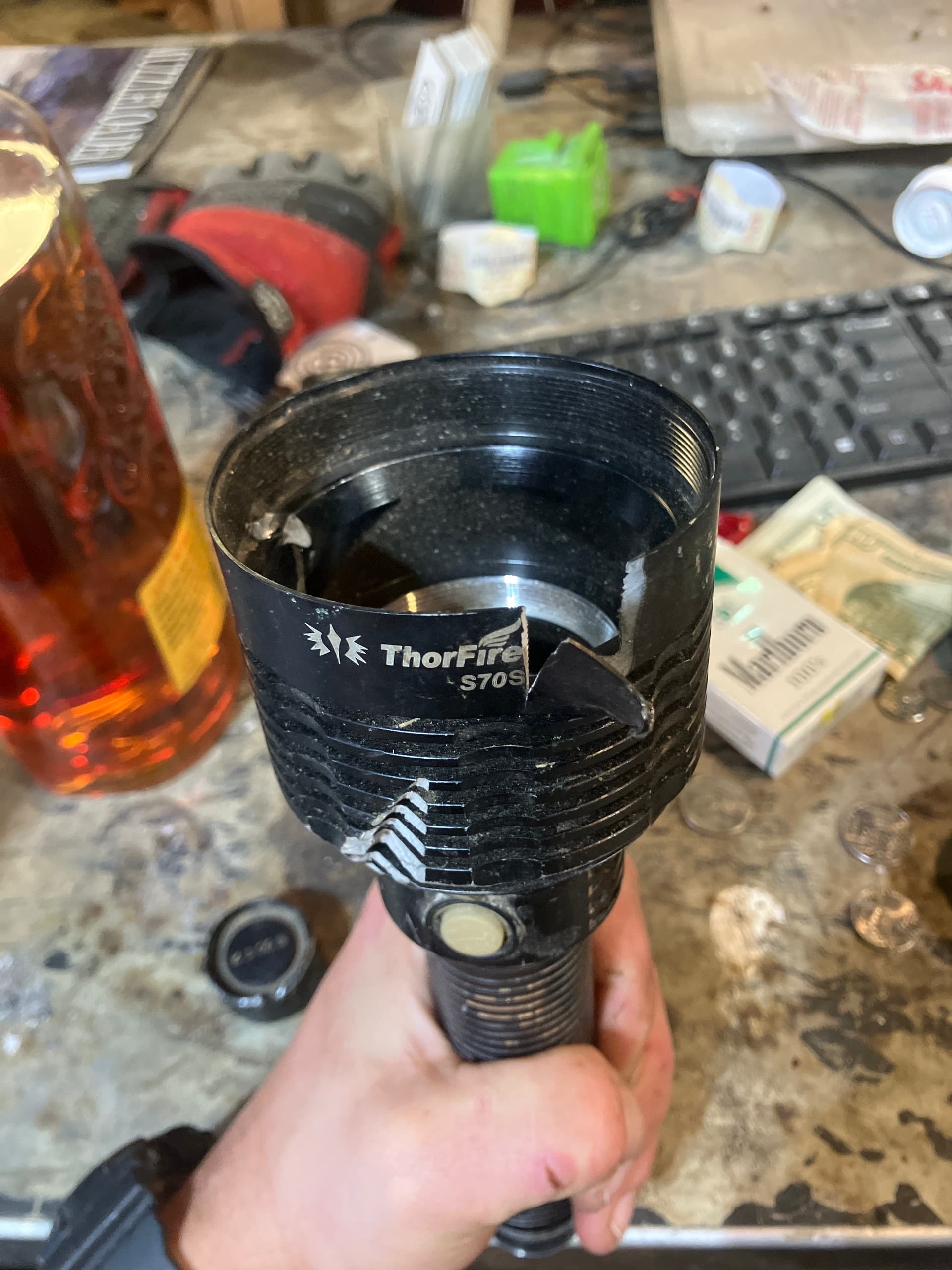 EDIT… I fixed it, details added. Ran over this light with a bushhog ...